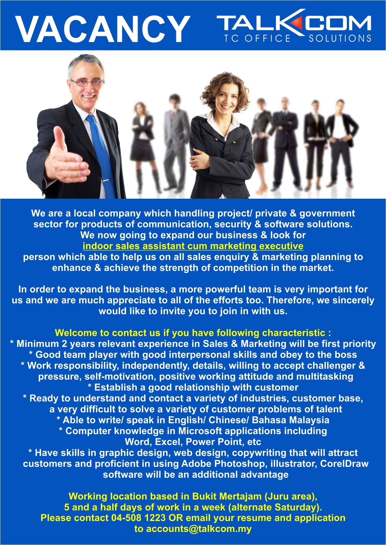 Career - TC Office Solutions (TALKCOM)